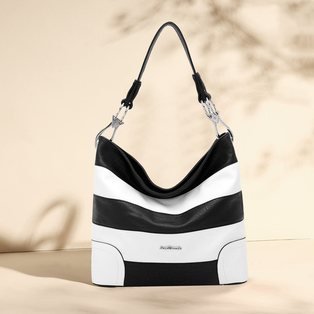 NICOLE & DORIS Stripe Tote Bags for Women Handbags PU Leather Shoulde ...